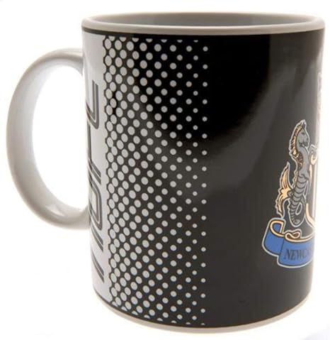 Newcastle United Utd FC Black White Fade Football Fan Gift Boxed Mug ...