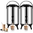 Amazon.com | Baderke 2 Pcs Insulated Beverage Dispenser, 4.8 Gallon/ 18 l Stainless Steel ...