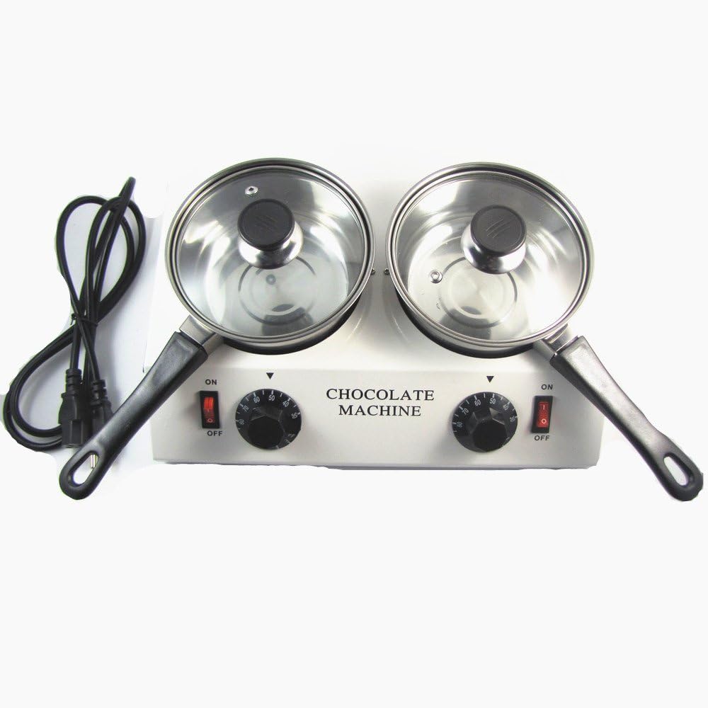 220V Stainless Steel 2 Chocolate Tempering Cylinder Melting Pots ...