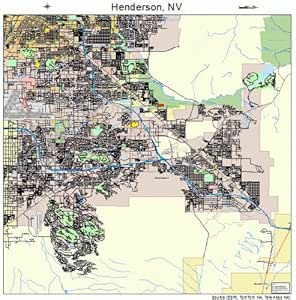 Amazon.com: Large Street & Road Map of Henderson, Nevada NV - Printed ...