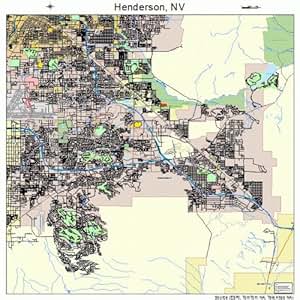 Amazon.com: Large Street & Road Map of Henderson, Nevada NV - Printed ...