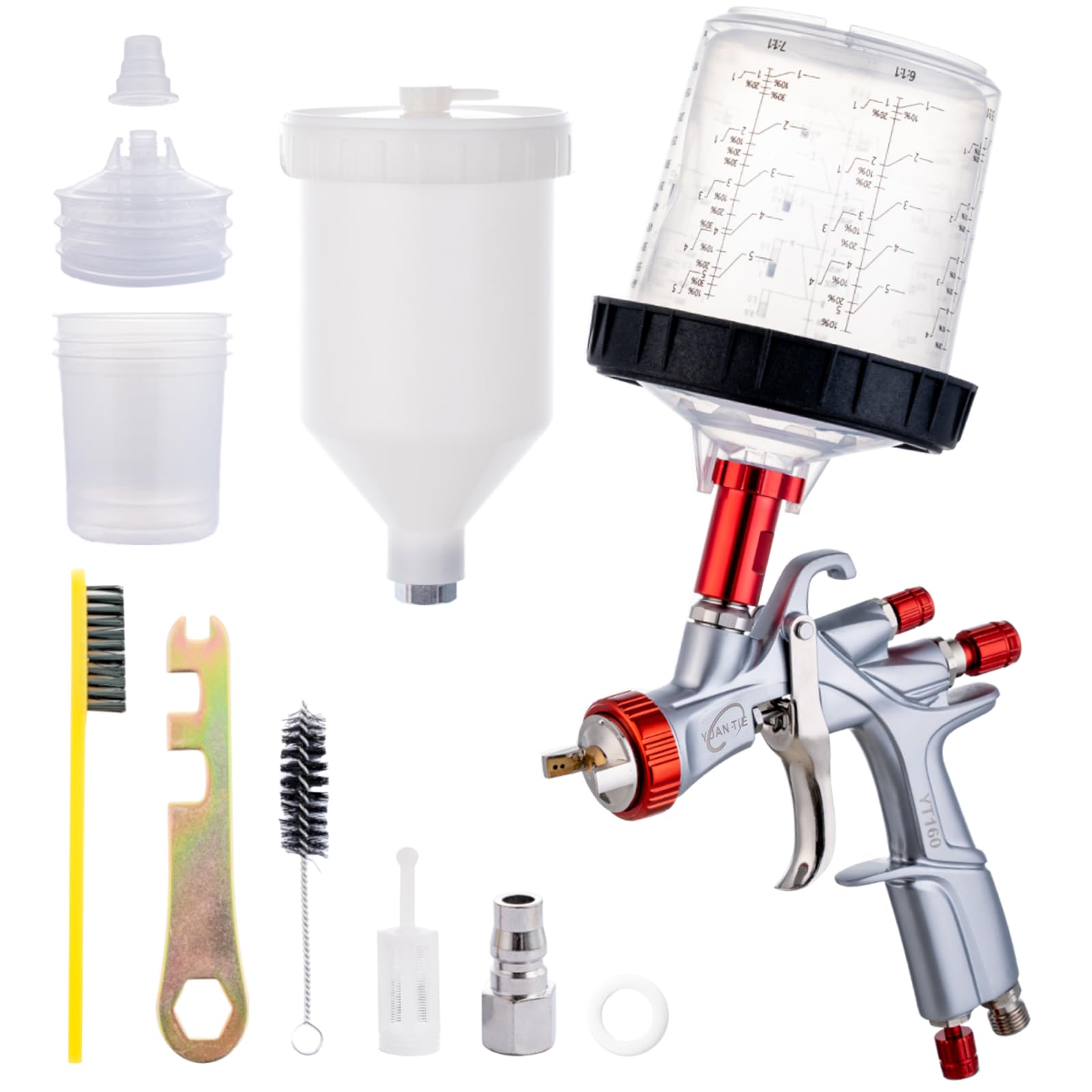 DAXINYANG R500 LVLP Spray Gun with 1.3 mm Nozzle, YT-160 LVLP Paint Gun ...