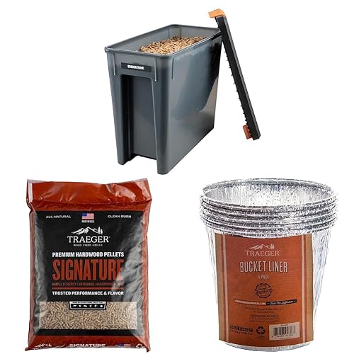 Traeger Pellet Grills BAC637 Stay Dry Pellet Bin, Wood Pellet Storage ...