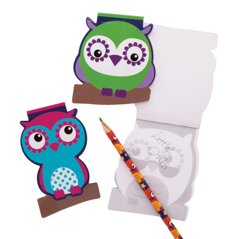 Baker Ross AX598 3 Little Owls Notepads – Pack of 12, Drawing Pads for ...