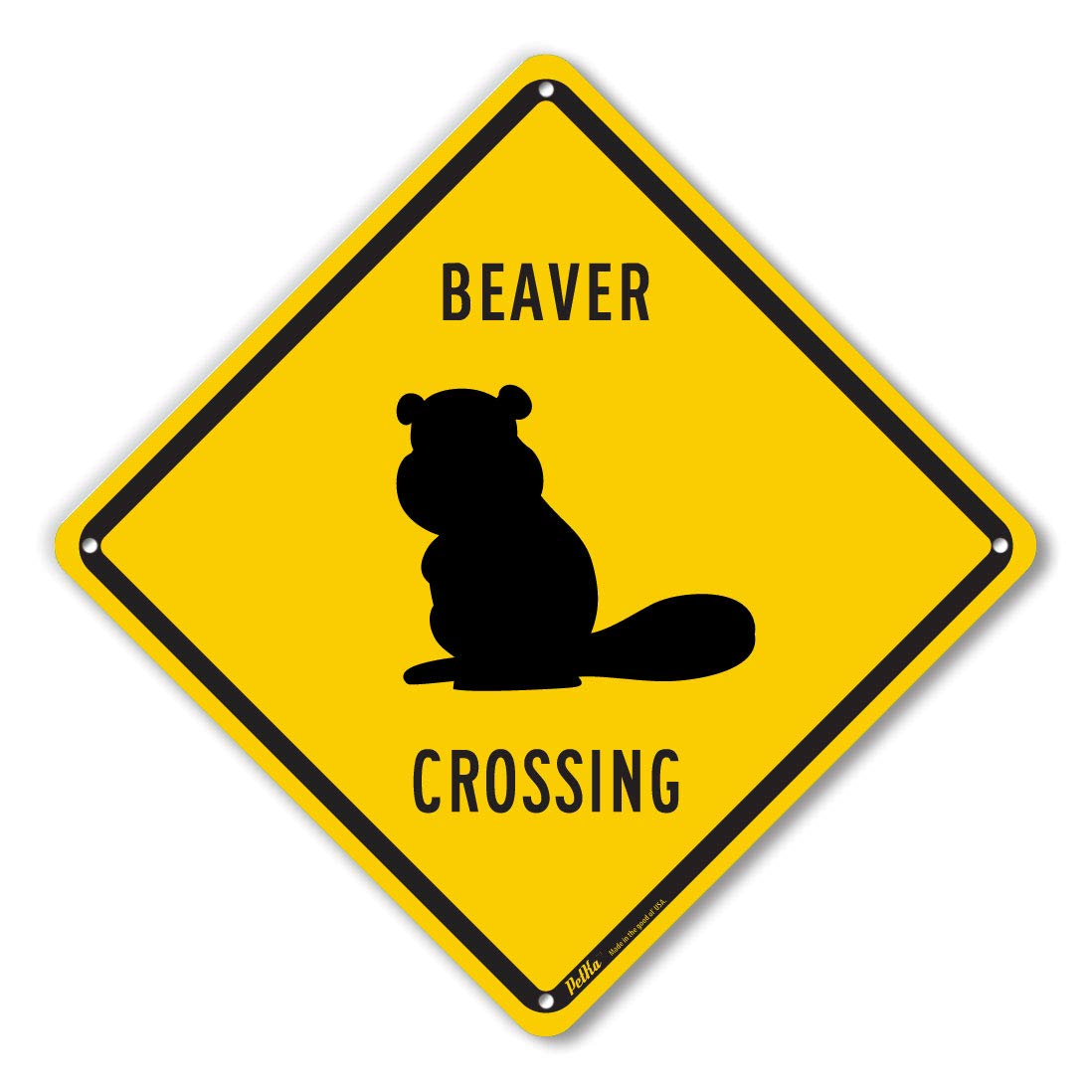 "Beaver Crossing" Plastic Sign, 10" x 10": Amazon.com: Industrial ...