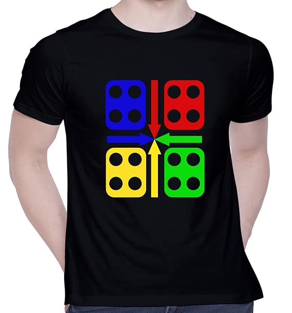 Buy CreativiT Graphic Printed T-Shirt for Unisex Ludo Player Tshirt ...