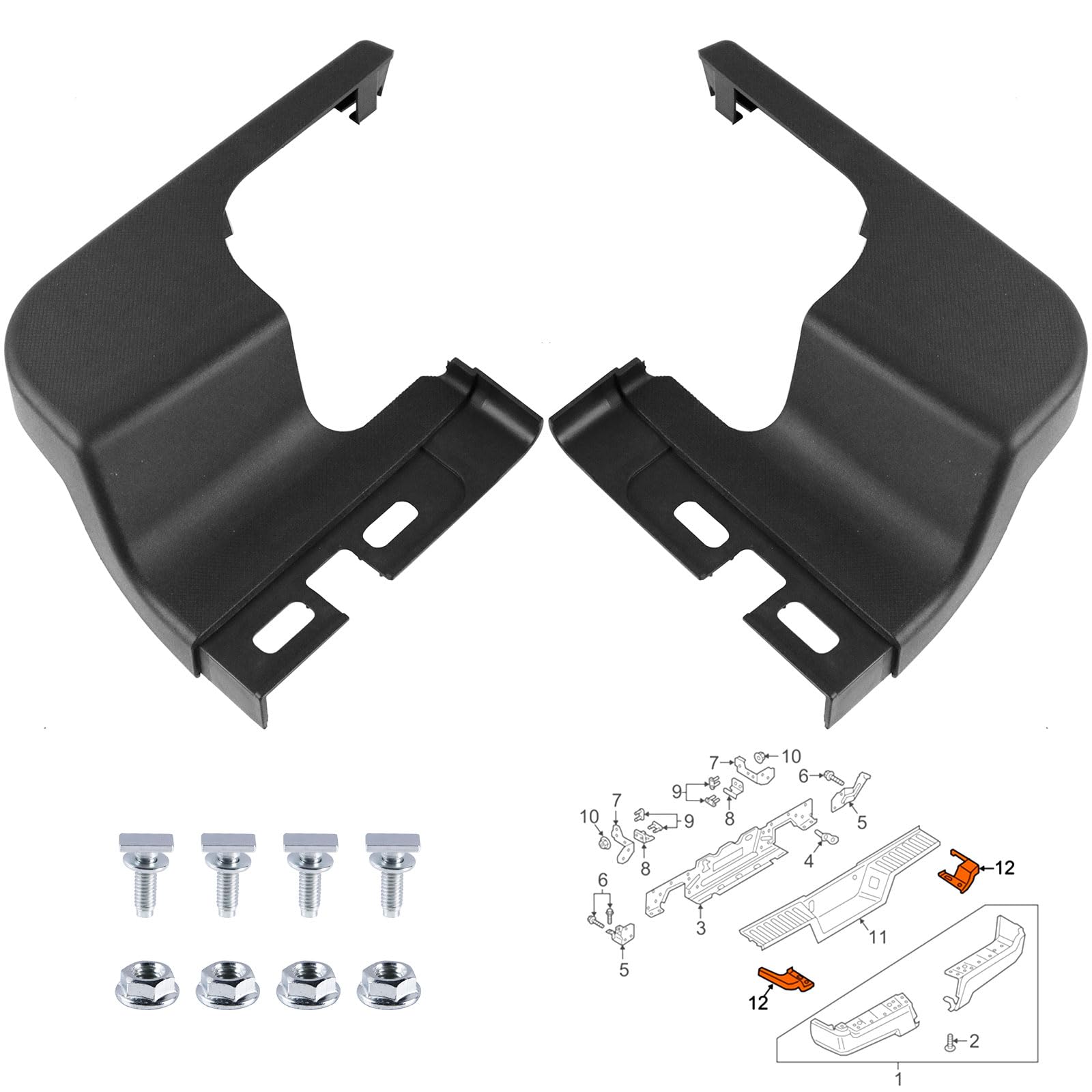 YZQPNB Bumper Step Pad Compatible with 2017-2023 Ford F250 F350 F450 ...