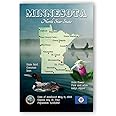 Amazon.com : MINNESOTA MAP postcard set of 20 identical postcards. WI ...
