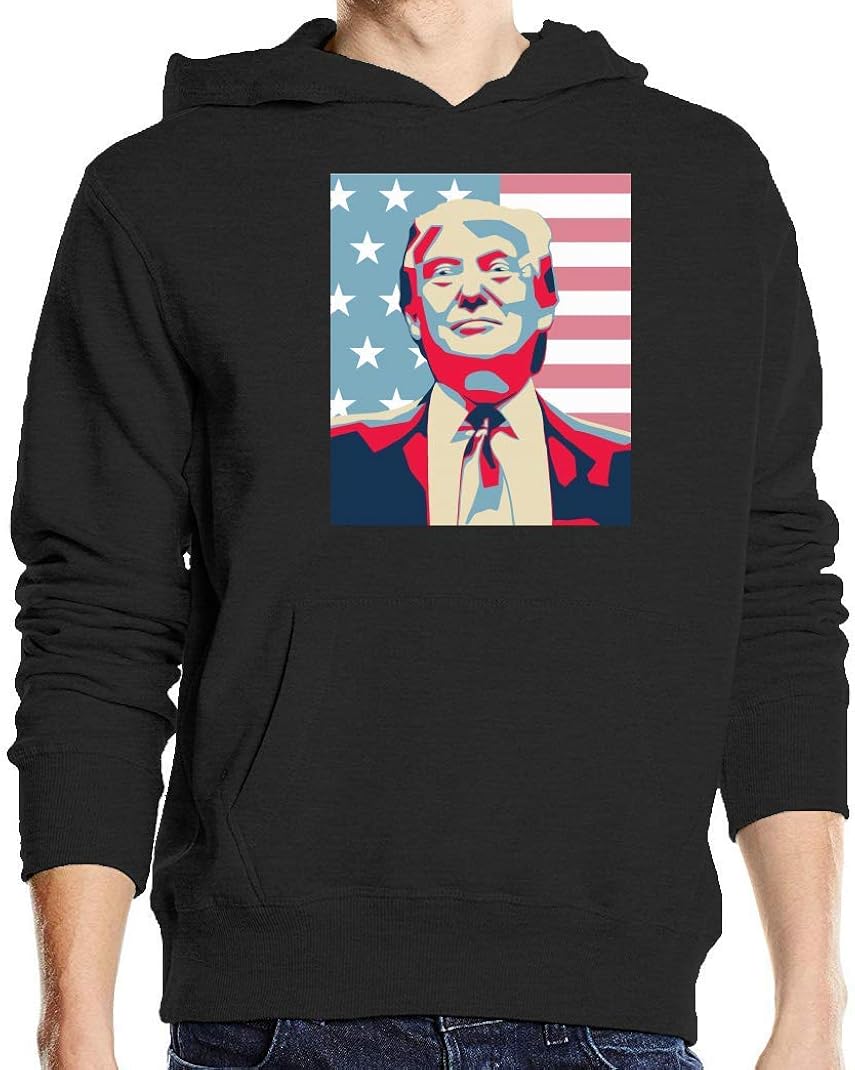 President Donald Trump American Flag Artwork Unisex Pullover Hoodie ...