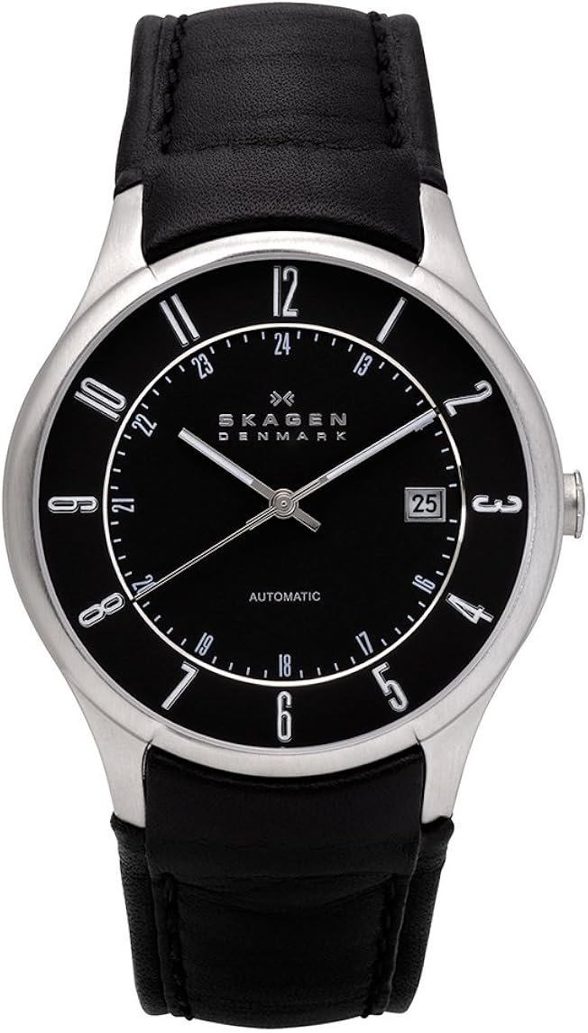 Skagen Gents Watch Automatic Leather 755XLSLB: Amazon.co.uk: Watches