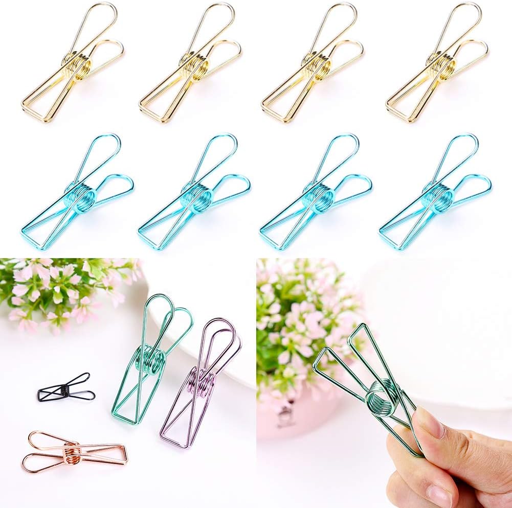 BESTZY Mini Binder Clips Photos Stationery Binder Clips Wire Metal ...