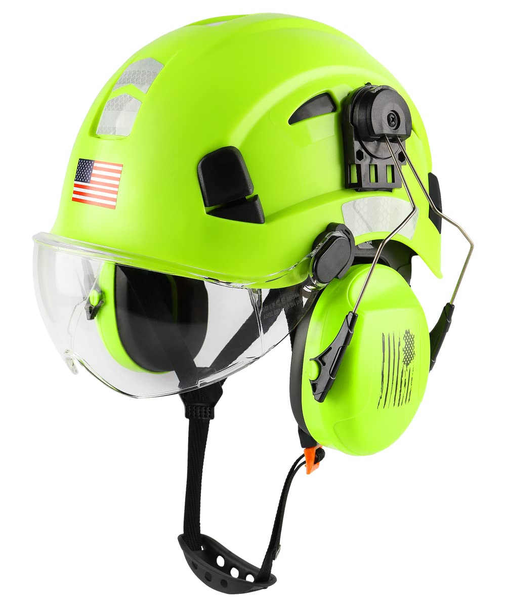 Mua Safety Helmet Hard Hat with Visor and Ear Protection Adjustable ...