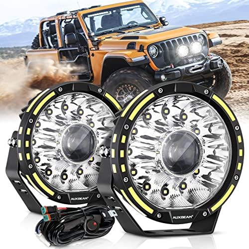Auxbeam 7 Inch Round LED Offroad Lights, 360 Pro Series Round Driving ...