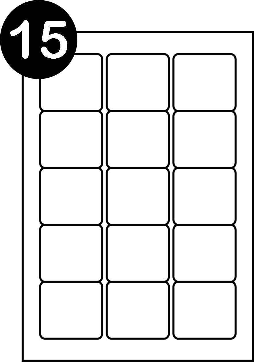 SmithPackaging A4 Self Adhesive Address Labels, 15 Labels Per Sheet ...