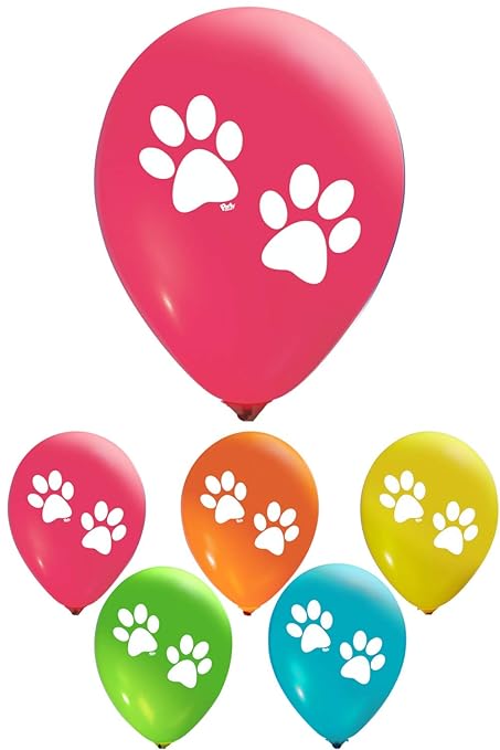 Amazon.com: Paws Balloons - 12 Inch Latex - 2 Sided Print (16 Count ...
