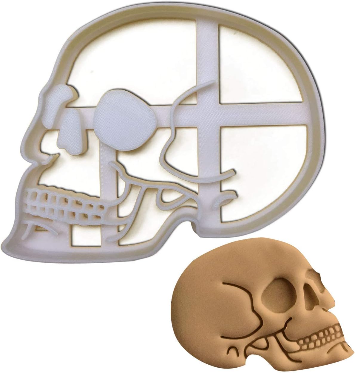 Anatomical Human Skull Cookie Cutter, 1 Piece - Bakerlogy: Amazon.co.uk ...
