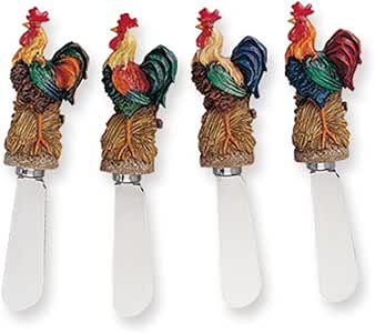 Amazon.com: Spreader Set of 4 - Rooster: Cheese Spreaders: Kitchen & Dining