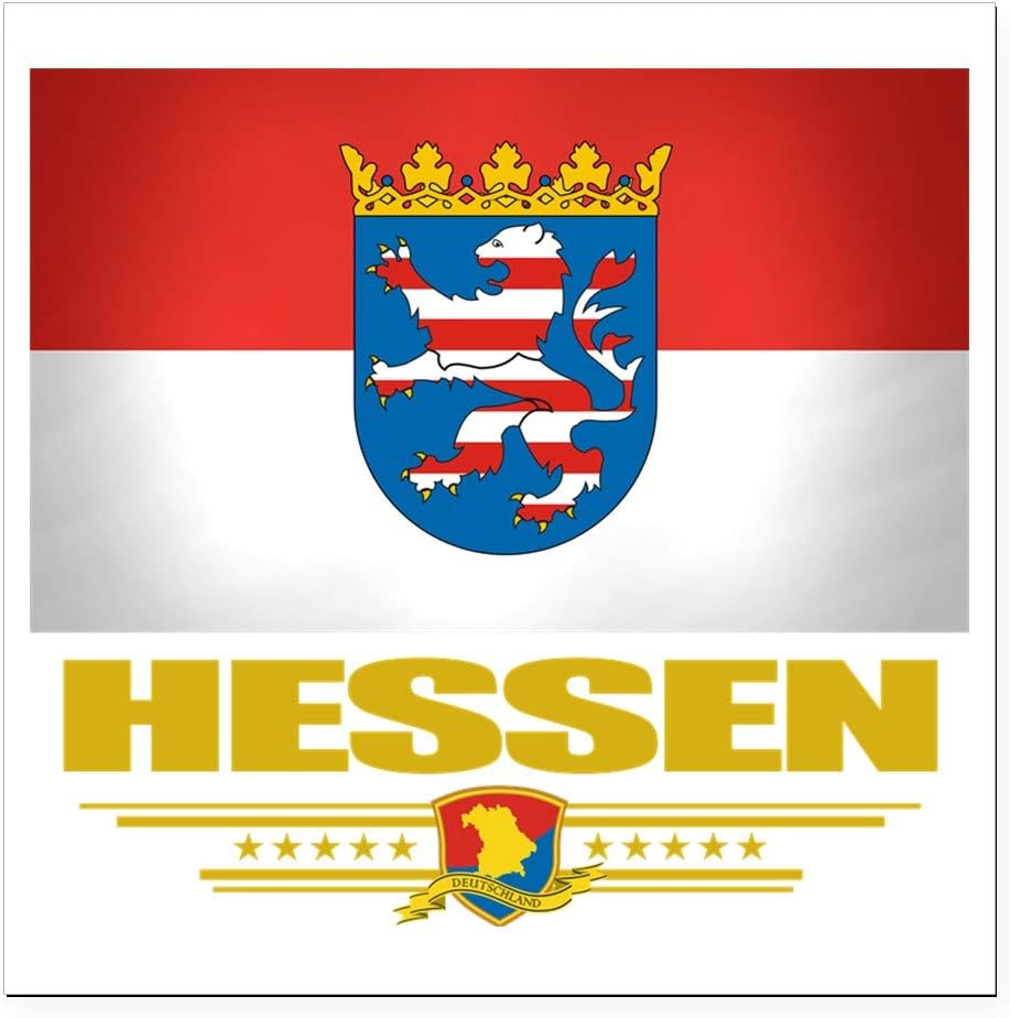 Amazon.com: CafePress Hessen (Flag 10) Square Car Magnet 3 X 3 Square ...