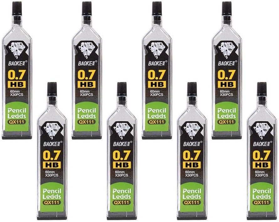 Lead Refills 0.7 mm HB 240 Pack Break Resistant Mechanical Pencil Leads ...