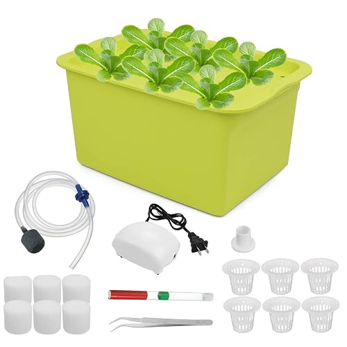 Freehawk Hydroponic System Growing Kit with Air Pump 6 Holes Soilless ...