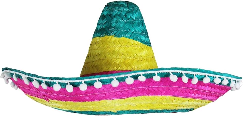 6 X MEXICAN STRAW SOMBRERO HATS IDEAL FANCY DRESS: Amazon.co.uk: Toys ...