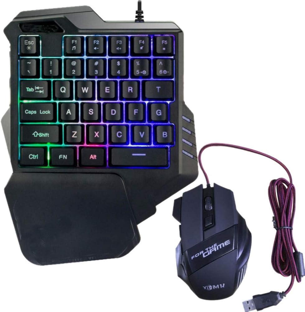 Poseca Mini Portable Small Mouse Keypad,Wired Keyboard Mouse Combo One ...