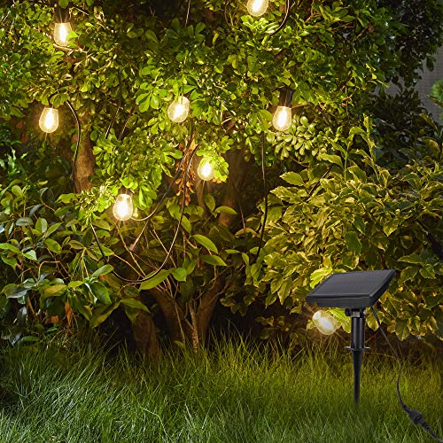 Solar String Lights Outdoor Waterproof LED Shatterproof 48FT Heavy Duty ...