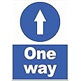 Amazon.com: 1 Way Signs Floor Decals Blue Anti-Slip Vertical Shape ...