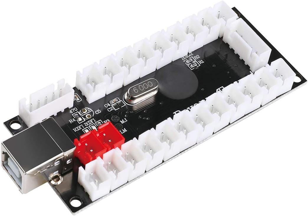 Hikig Zero Delay Arcade USB Encoder and Cables (Terminal: 5pin – 4.8mm – 2.8mm) Kit to Joystick ...