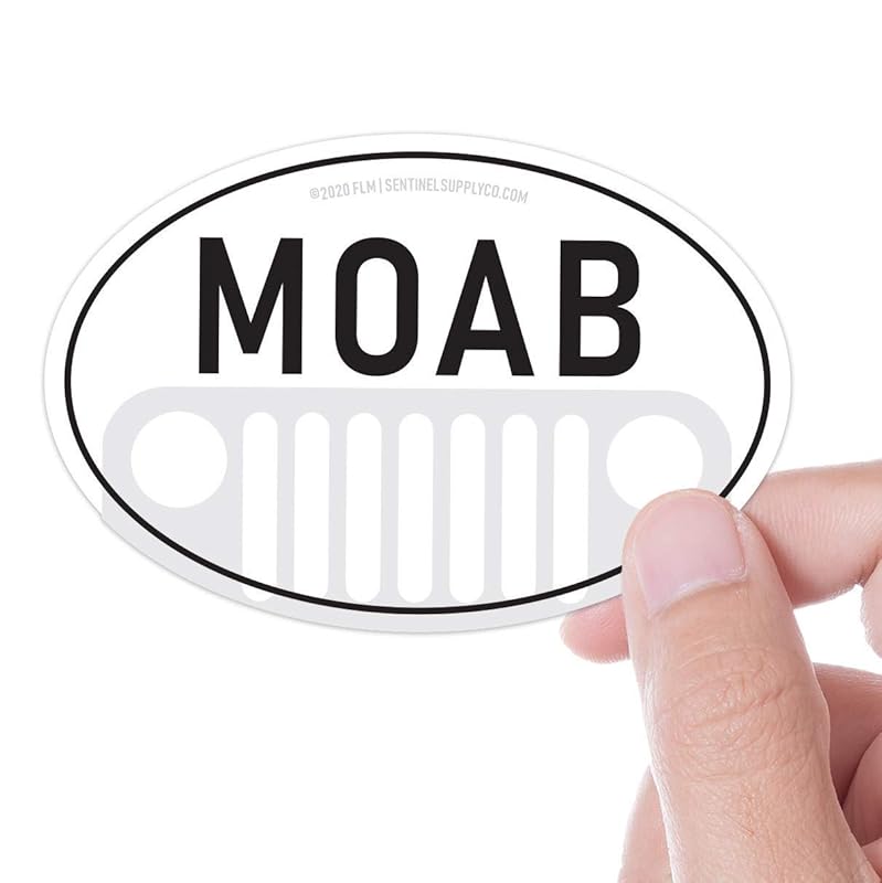 Amazon.com: Moab Offroad White Oval Sticker - Arches National Park Moab ...