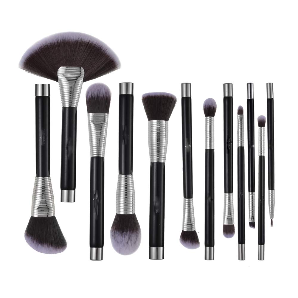 Kosmetikpinsel Set 12 tlgs. Make Up Pinsel Set aus weichem Kunsthaar ...