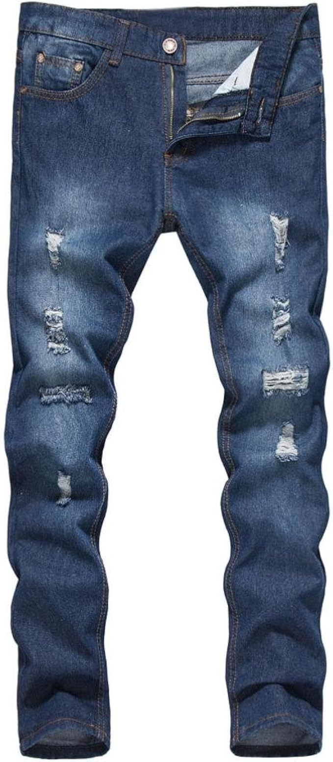 Internet Homme Jeans Skinny Denim Pantalon Straight Biker Déchiré Troué ...