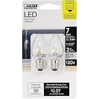 Feit Electric BP7C7/827/LED/4 0.6W 7W Equivalent 30 Lumen Candelabra ...