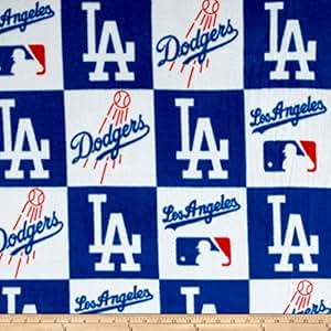 Amazon.com: Fabric Traditions MLB Los Angeles Dodgers Fleece Fabric by ...