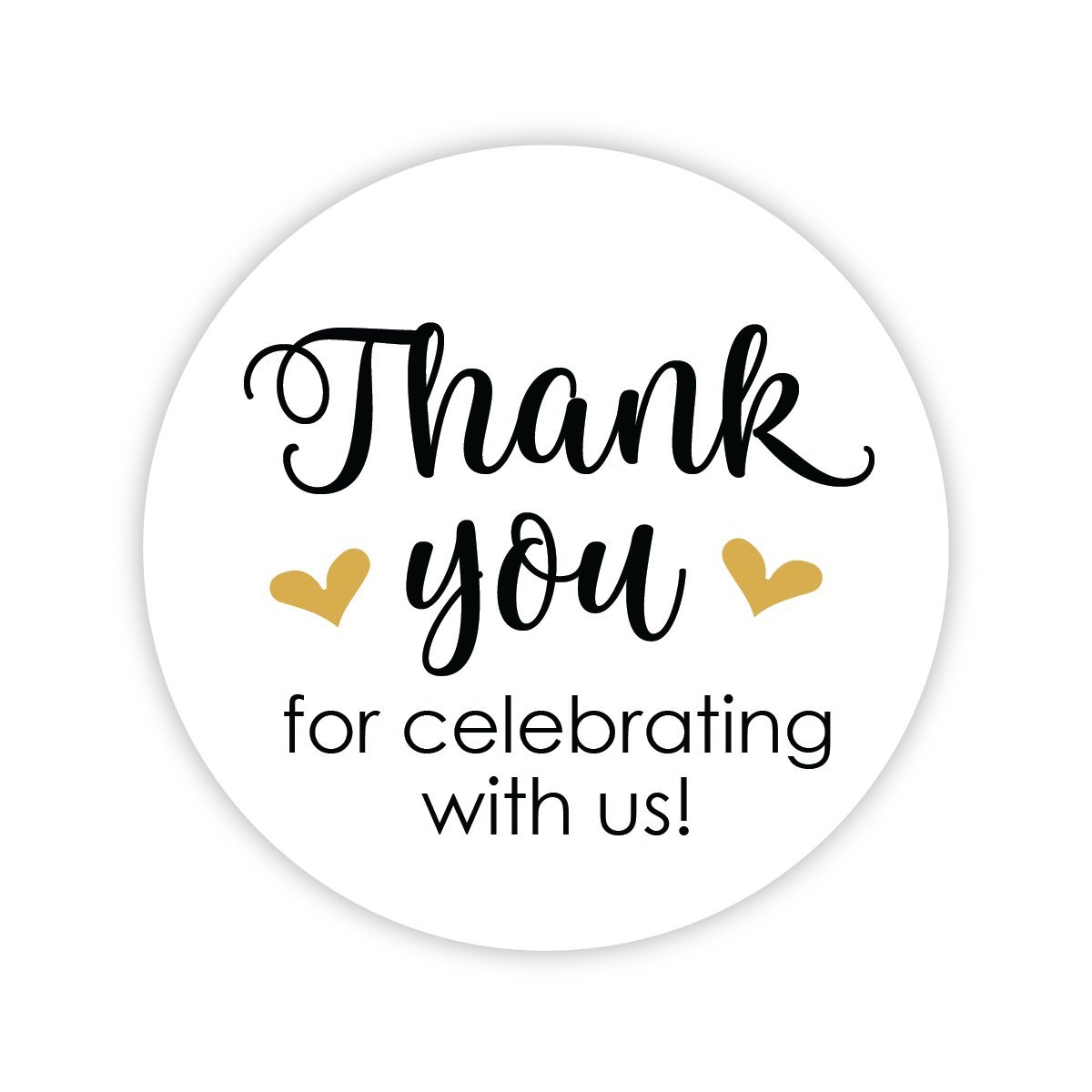 Amazon.com : Thanks for Celebrating With Us Stickers, Wedding and Event ...