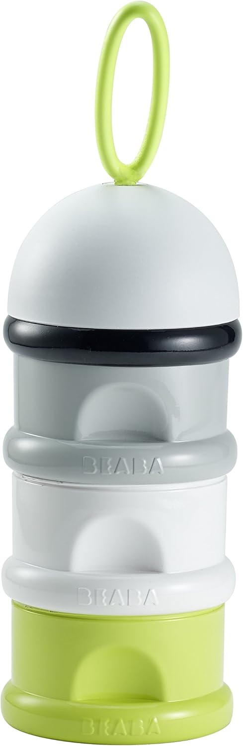 BEABA Formula & Snack Container, 3 compartments with Funnel and Carry ...