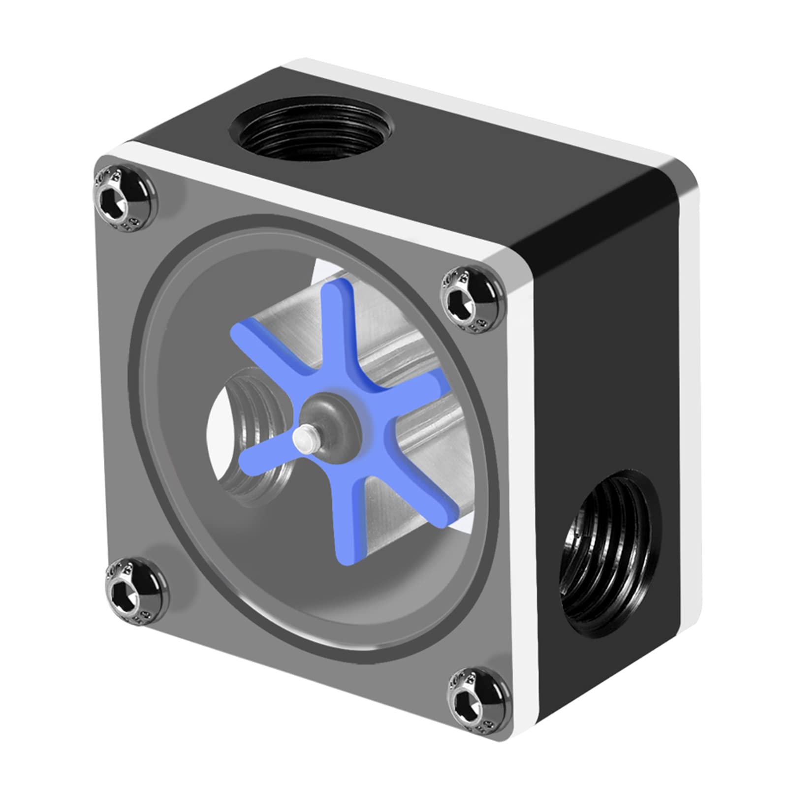 Mua Flow Meter Indicator, G1/4 Threaded 6 Impeller 3 Ways Water Flow ...