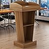 BGEDL Natural Breeze Lectern Wooden Lectern Podium Stand Portable ...