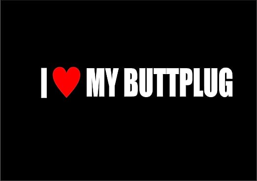 I Love My Buttplug Funny Car VAN VENTANA Bumper vinilo: Amazon.es ...
