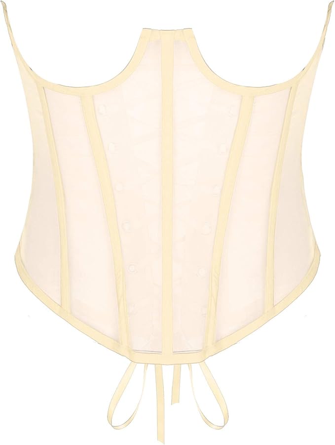 dPois Damen Korsett Unterbrust Bustier Push Up Schnüren Corsage ...