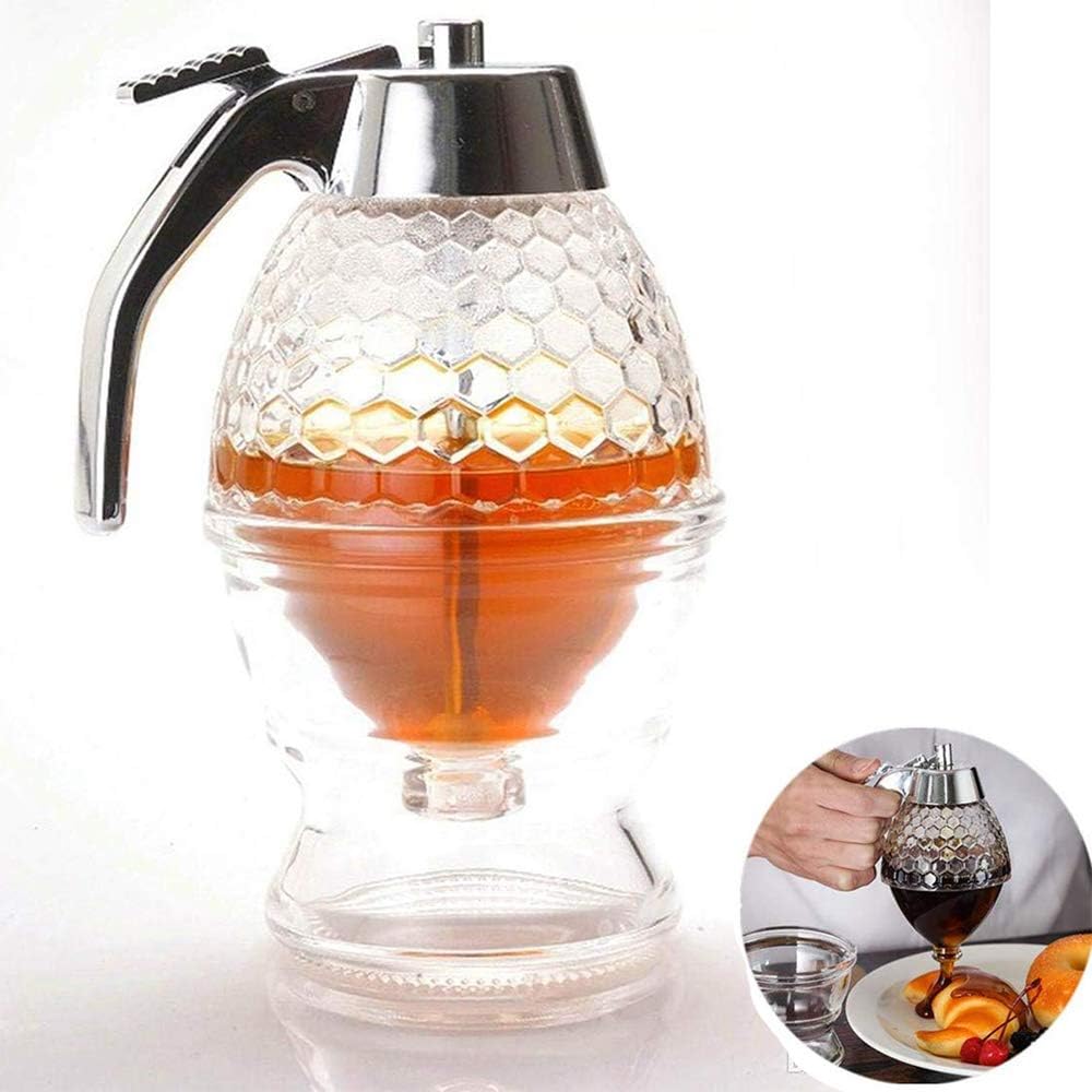 Distributeur de miel Acrylique Sirop Miel jus Bee Drip Bouteille ...