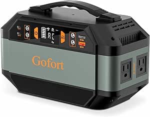 Amazon.com : GOFORT Portable Power Station 330W (Peak 600W) 299Wh/80850mAh Portable Solar ...