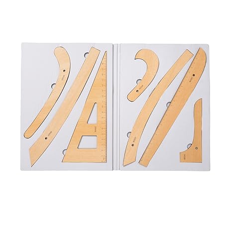 Mua NEXAU 7-Piece Wooden Fashion Drawing Ruler Set - Curved and ...