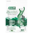 GUM Dual Technique Flosser Picks, Complete Whole Mouth Clean, Front and ...