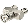 Amazon.com: Eightwood BNC Splitter Adapter BNC Male to Dual BNC Female Tee Type 3 Way Audio RF ...