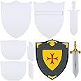 Amazon.com: Sayglossy 24 Pcs DIY Cardboard Shield Kit and Swords for ...