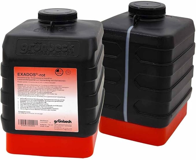 Grünbeck Mineralstoff Dosierlösung Rot 2 x 3 Liter-Flasche für Exados ...