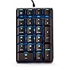 Qisan Mechanical Numeric Keypad GATERON Blue Switch Wired Ice Blue Backlight Gaming Keypad ...