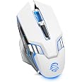 Amazon.com: White Wireless Gaming Mouse Bluetooth Mouse with 3-Modes ...
