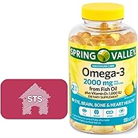 Amazon.com: Spring Valley Omega-3 1000 mg from Fish Oil, Heart, Brain ...